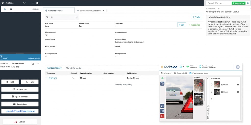 TechSee AWS % Integration | Techsee